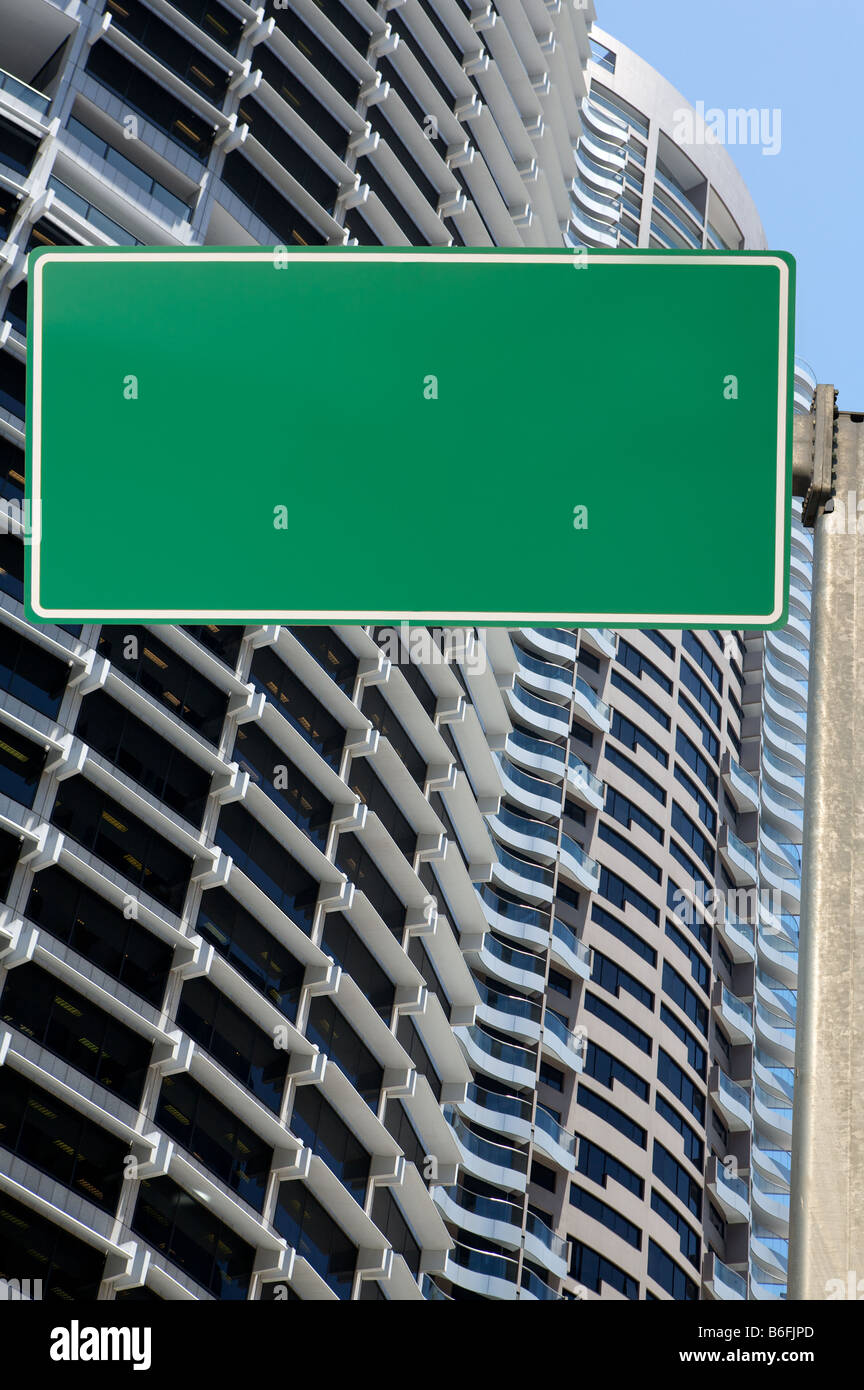 blank green traffic sign Stock Photo - Alamy