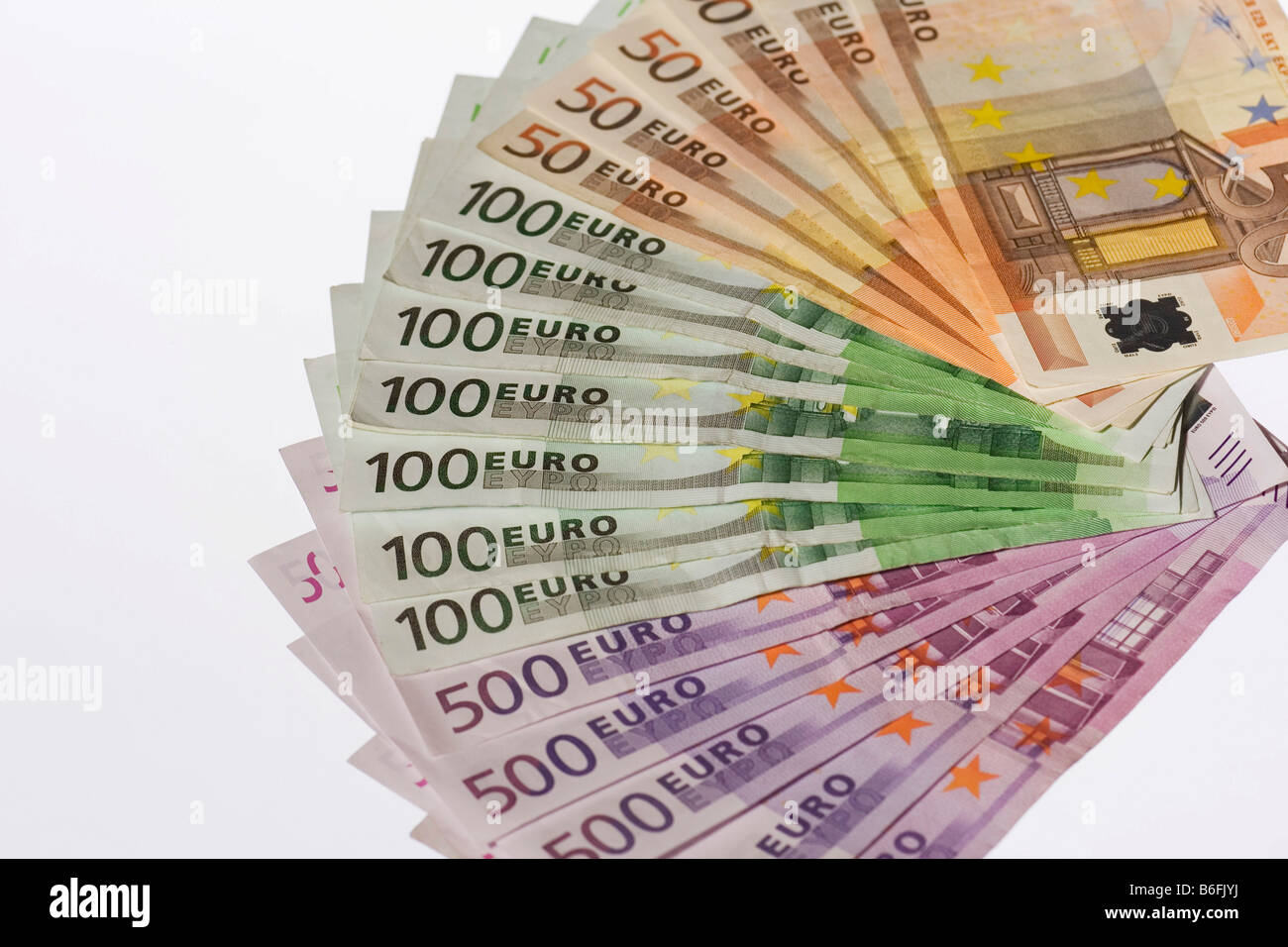 Bank notes fanned out Stock Photo - Alamy