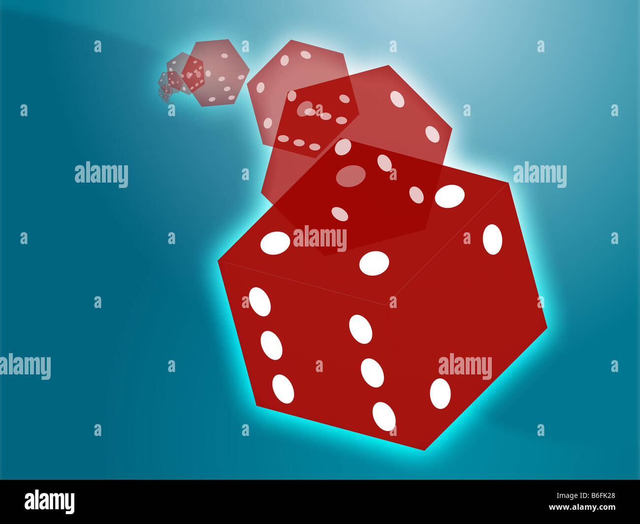 Illustration of translucent rolling red dice showing gambling Stock ...