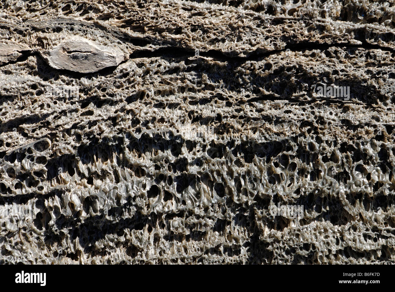 Obsidian, air bubbles in volcanic glass, Newberry National Volcanic ...