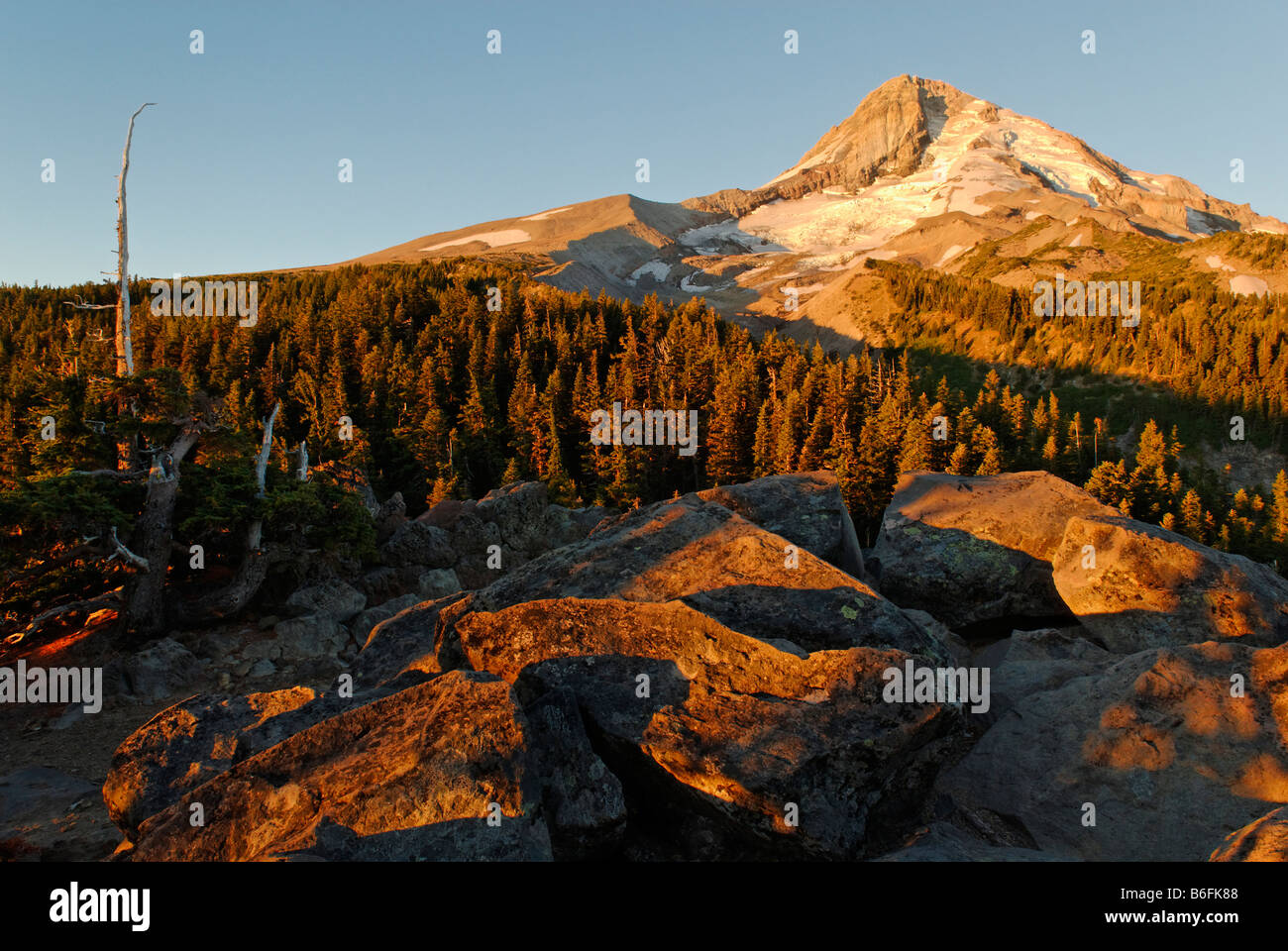 Mount Hood Volcano, eastern flank, Cascade Range, Oregon, USA Stock ...