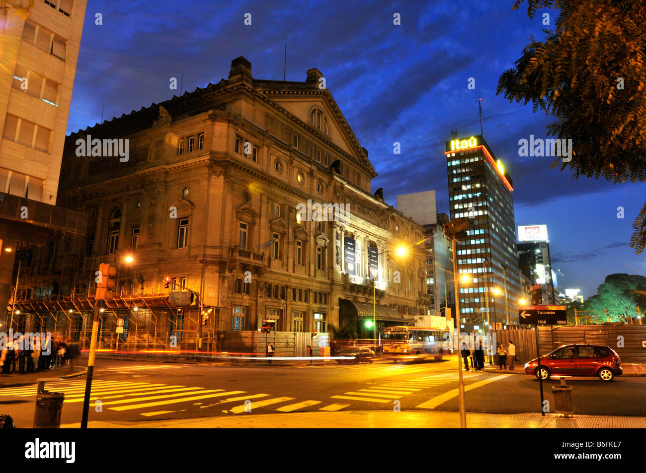 Teatro Colon at night, Buenos Aires, Argentina, South America Stock ...