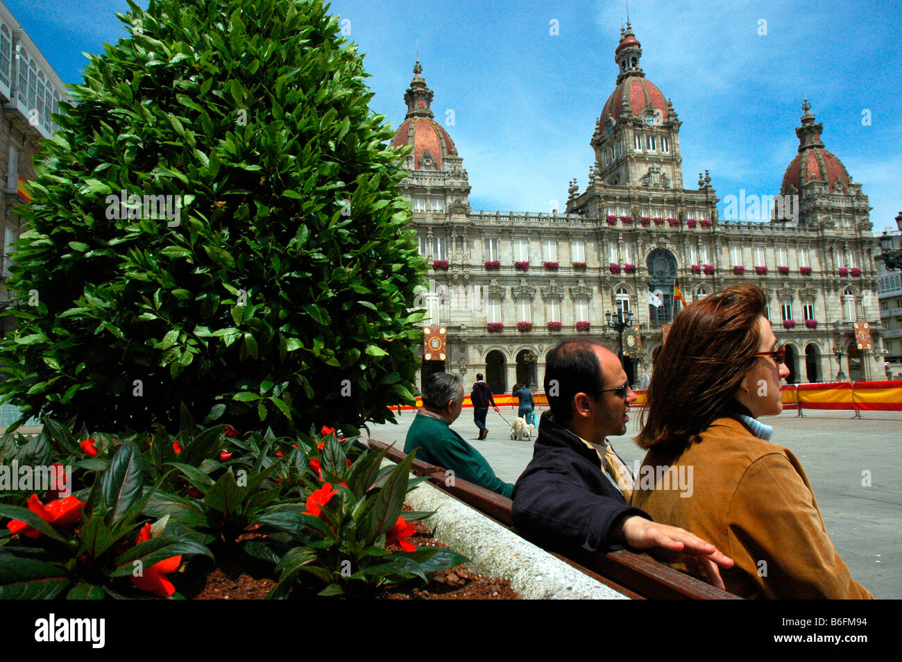 City hall in maria pita square hi-res stock photography and images - Alamy