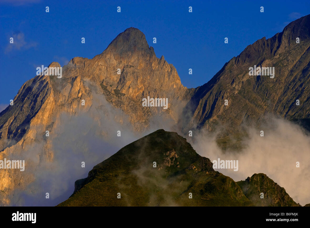 Grand Gabizon from the Col d'Aubisque, Aquitaine, France, Europe Stock ...