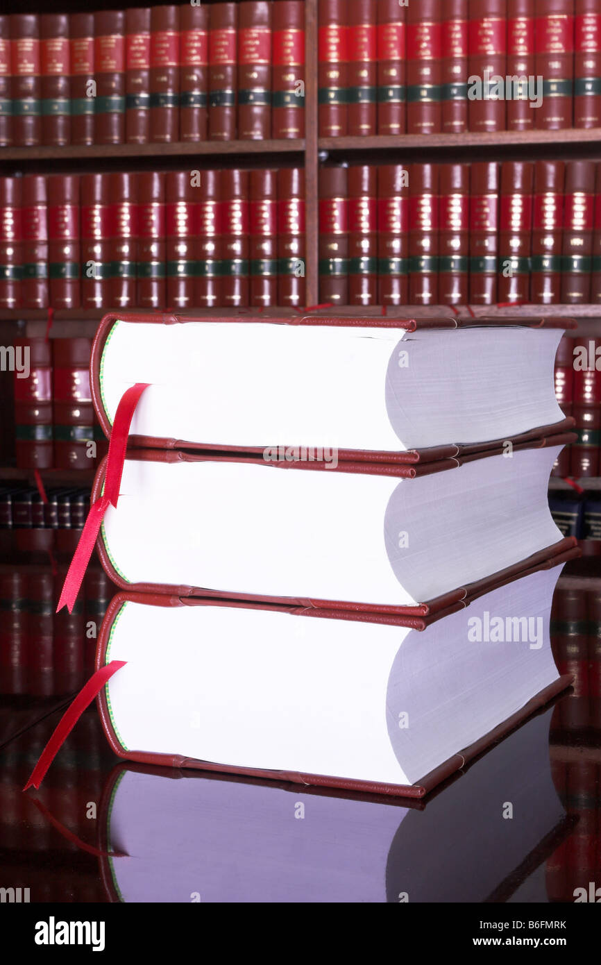 Legal books on table South African Law Reports Stock Photo - Alamy