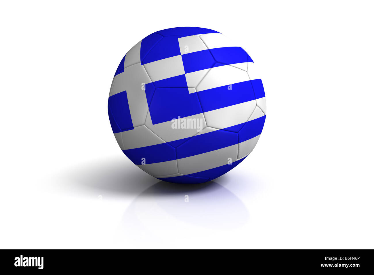 Greece football on white Background Stock Photo - Alamy