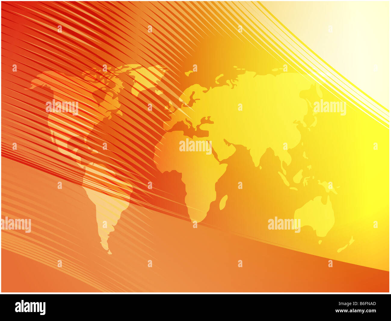 Map of the world illustration with abstract curved lines Stock Photo ...
