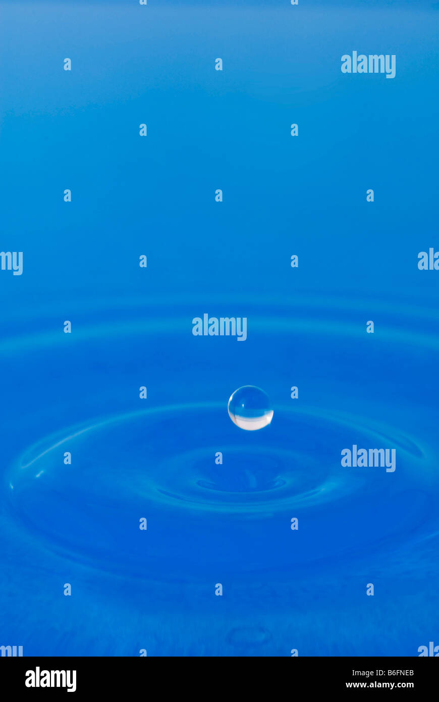 Drops of water, blue Stock Photo - Alamy