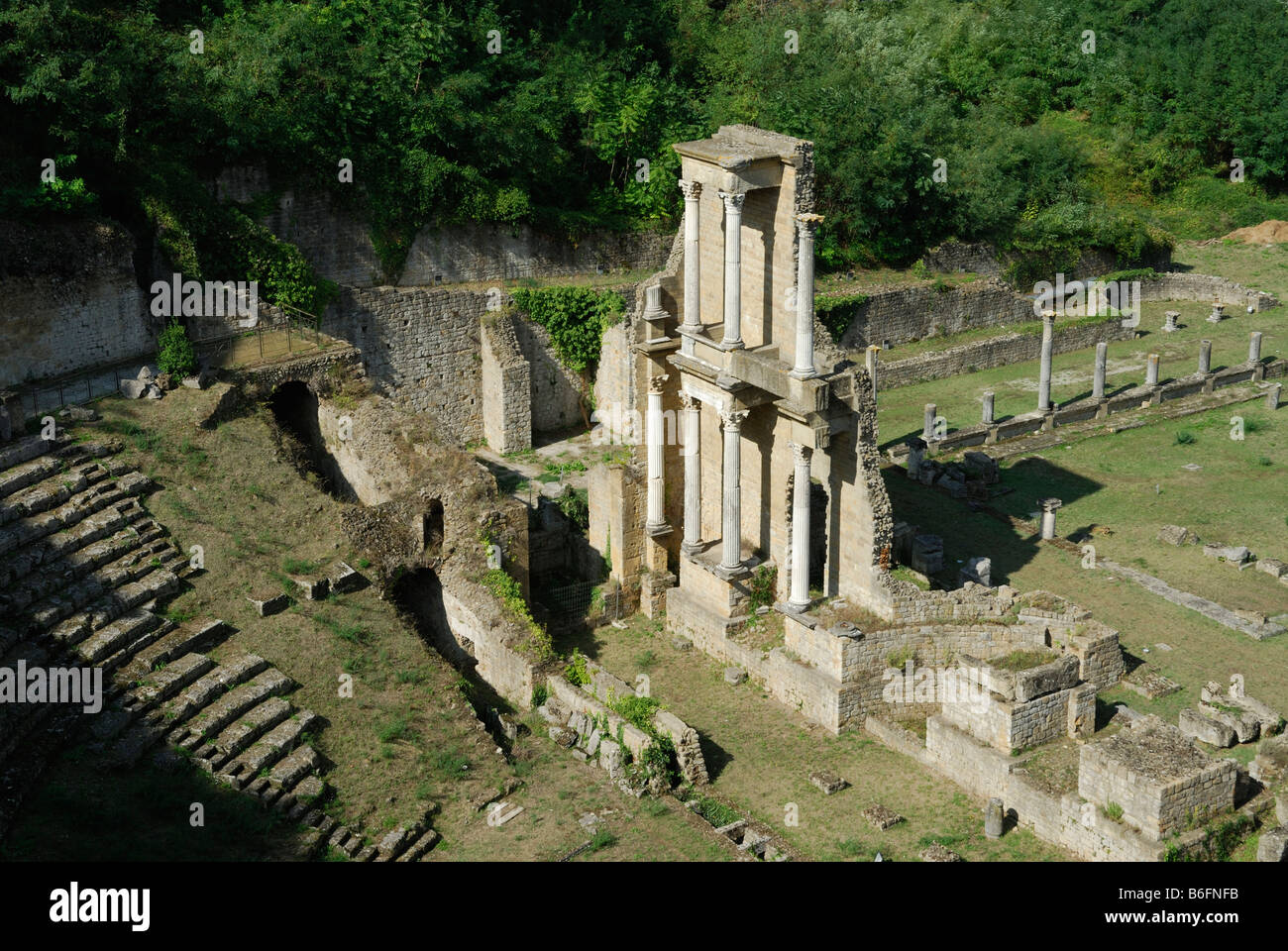 Volterra Tuscany Italy 1C BC Roman amphitheatre ruins Stock Photo - Alamy
