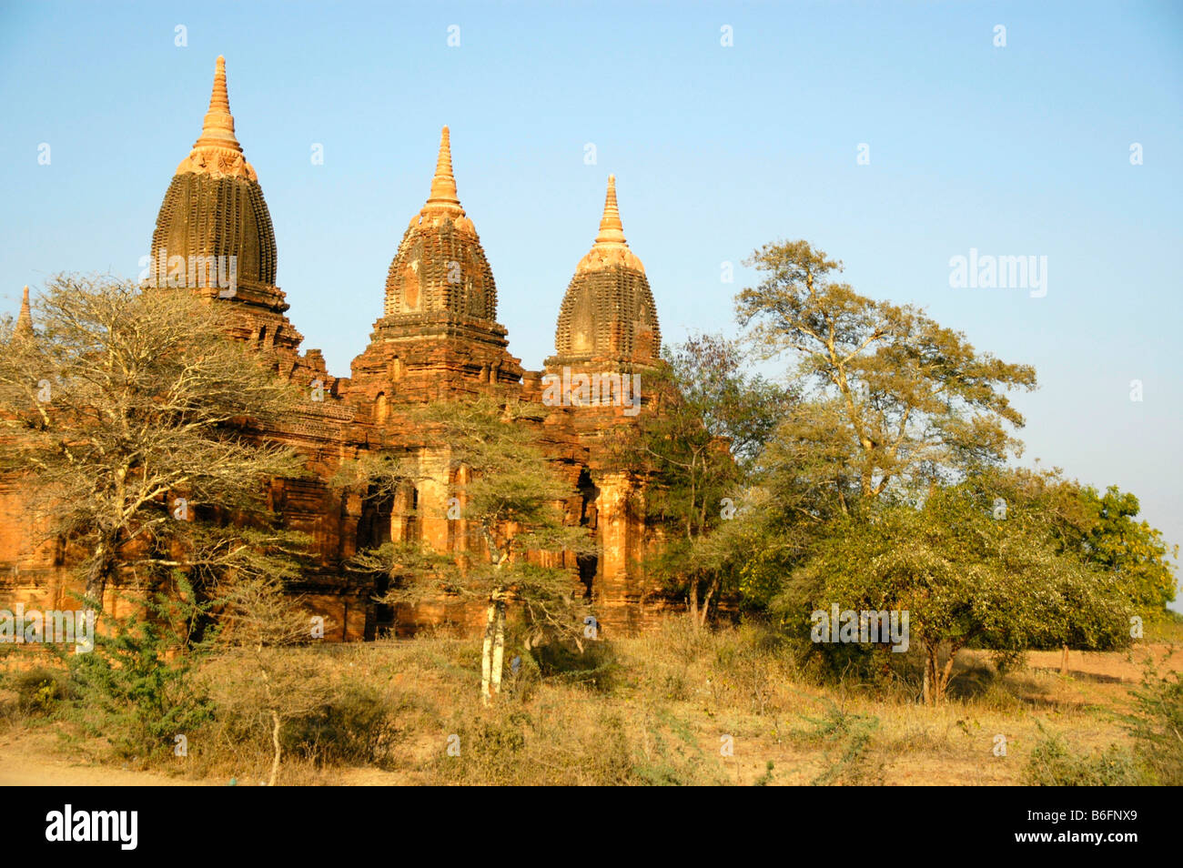 Three temples in a row, Bagan, Burma, South East-Asia Stock Photo - Alamy