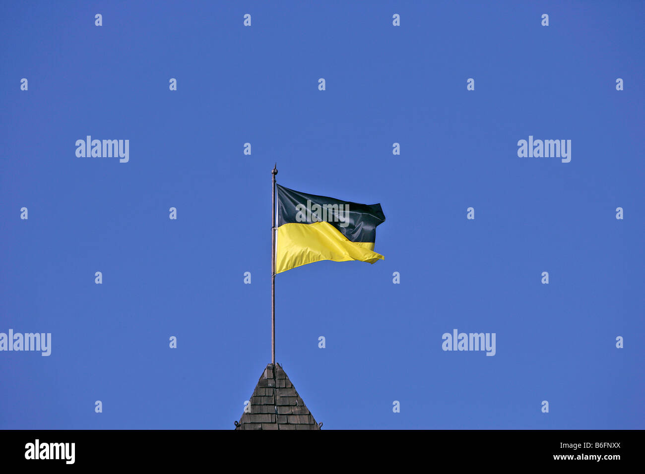 Black and yellow, the city colours of Munich, on a flattering flag ...