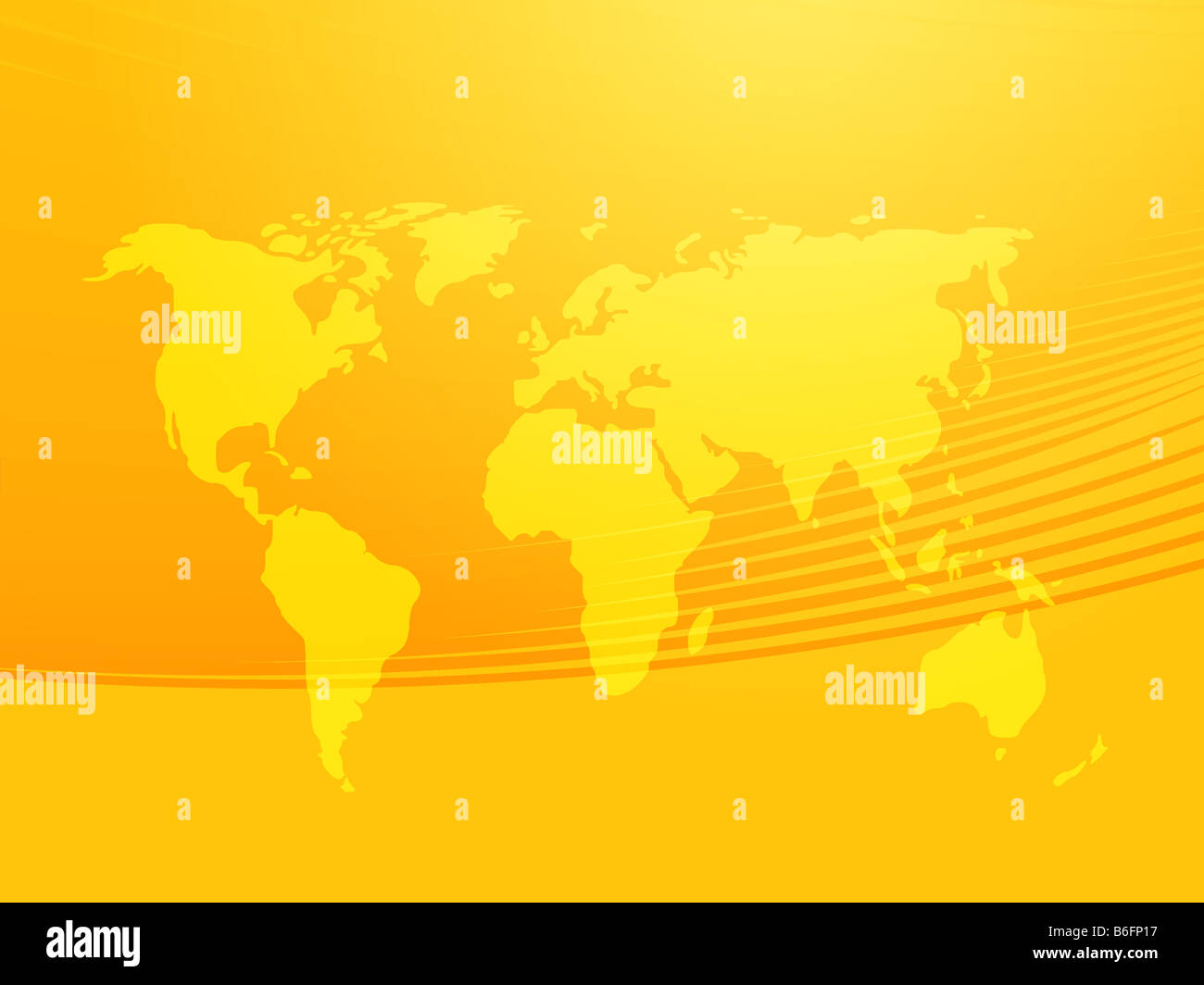 Map of the world illustration with abstract curved lines Stock Photo ...