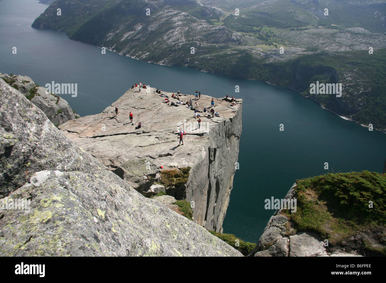 Preikestolen Pulpit Rock above the Lysefjord, Norway, Scandinavia ...