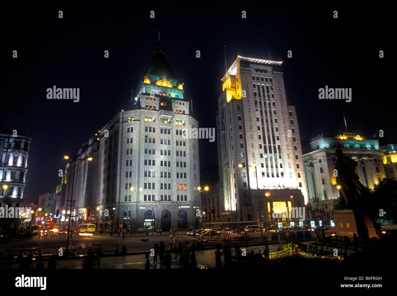Peace Hotel, left, neoclassical architecture, neoclassical ...