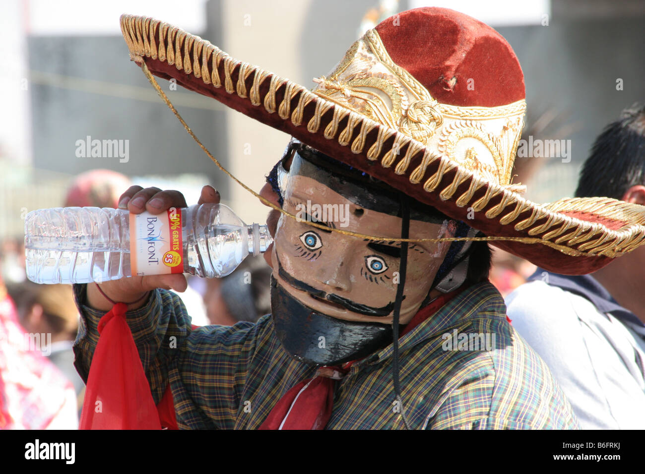 Ritual dancer drinking water Stock Photo - Alamy