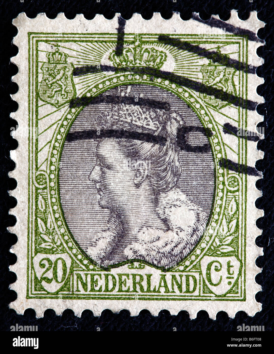 Queen Wilhelmina of the Netherlands (1890-1948), postage stamp ...