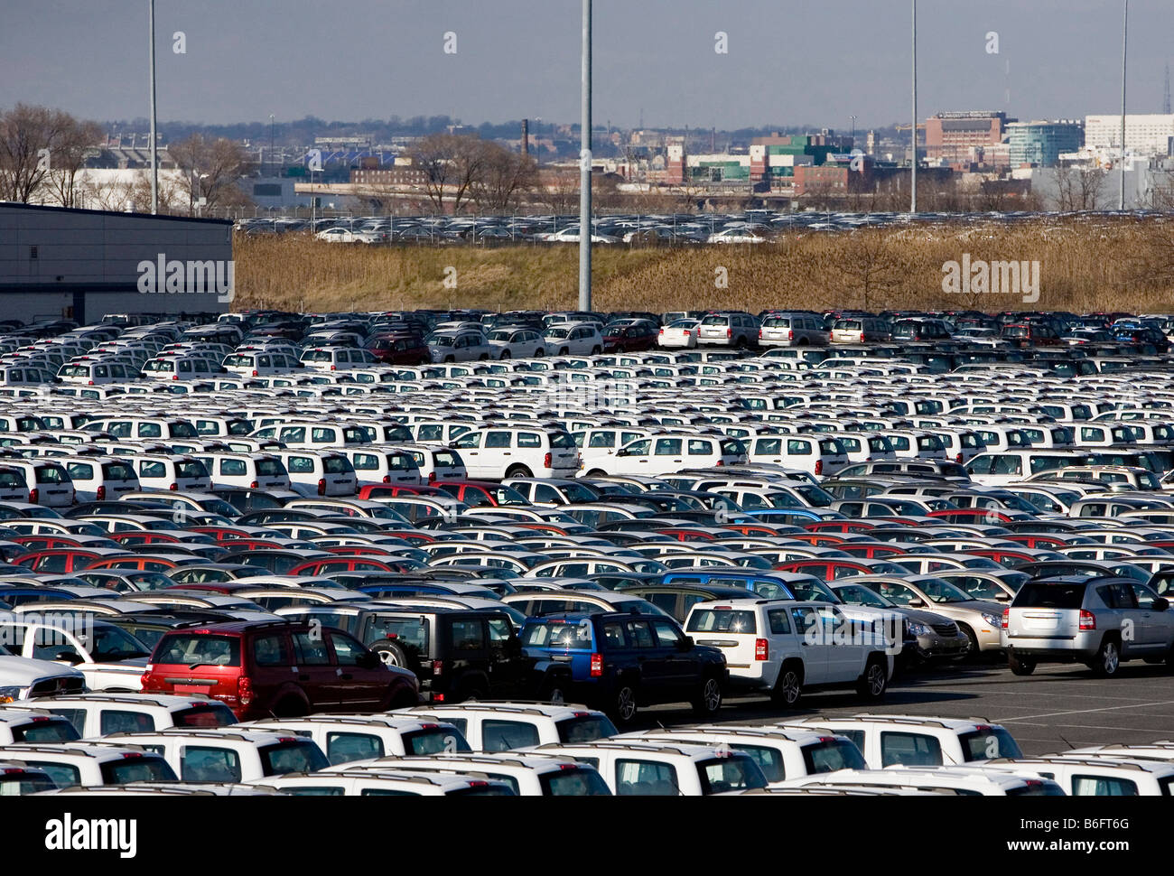 Chrysler vehicles sit at the Port of Baltimore awaiting shipment Stock ...