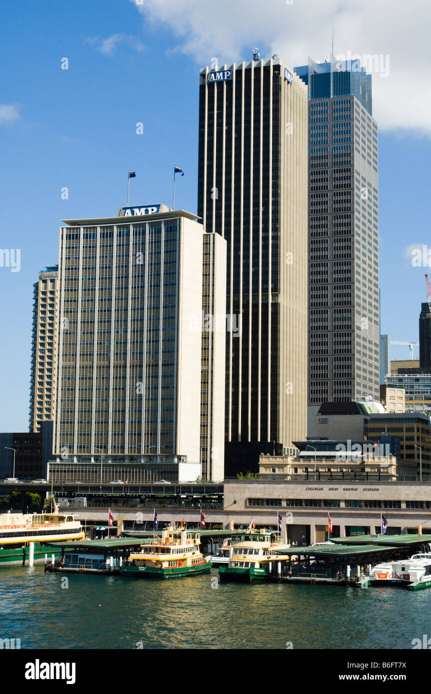 High-rise buildings dominating the skyline at Sydney harbour's Circular ...
