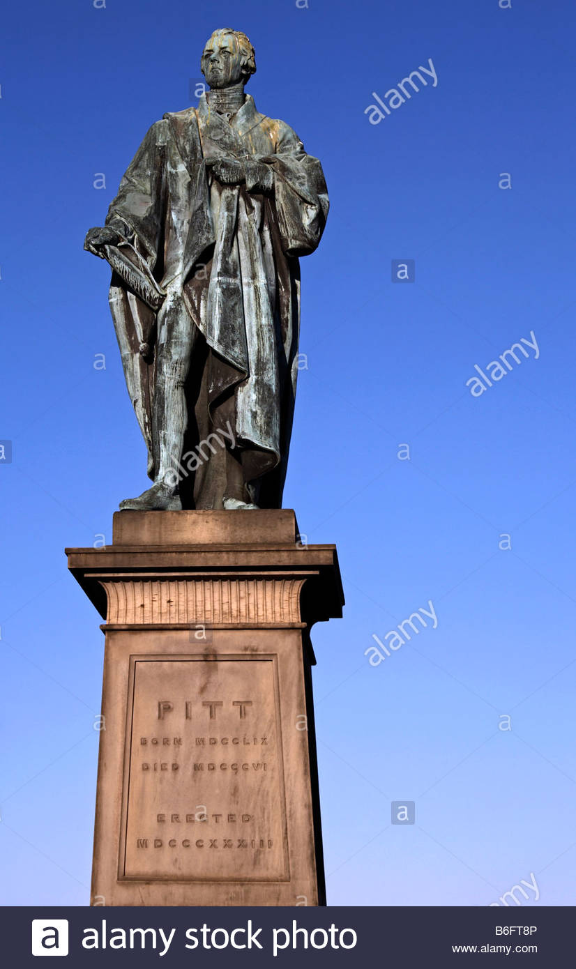 Statue of William Pitt the younger 1759 – 1806 , British Prime Minister ...