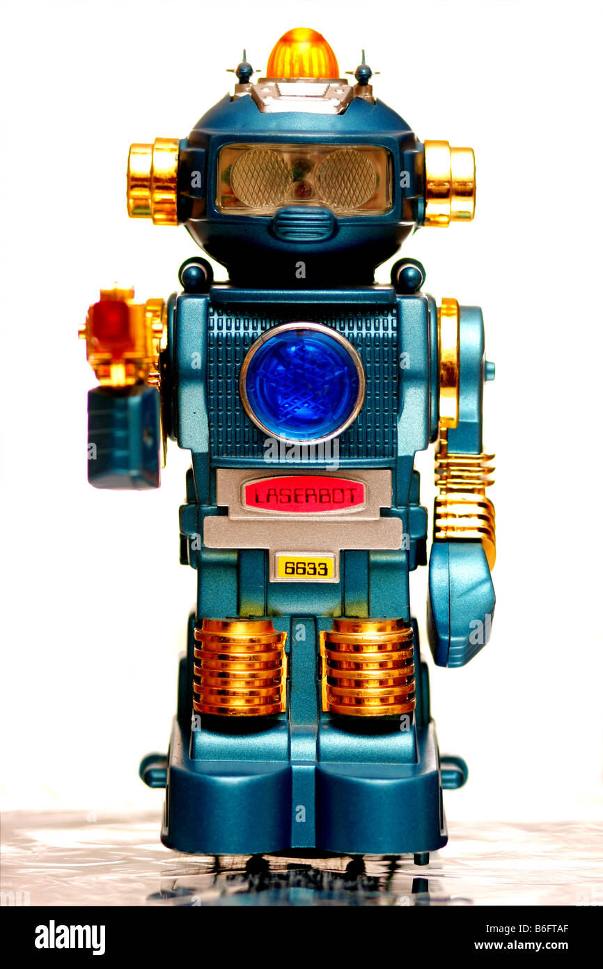 Toy plastic robot Stock Photo - Alamy