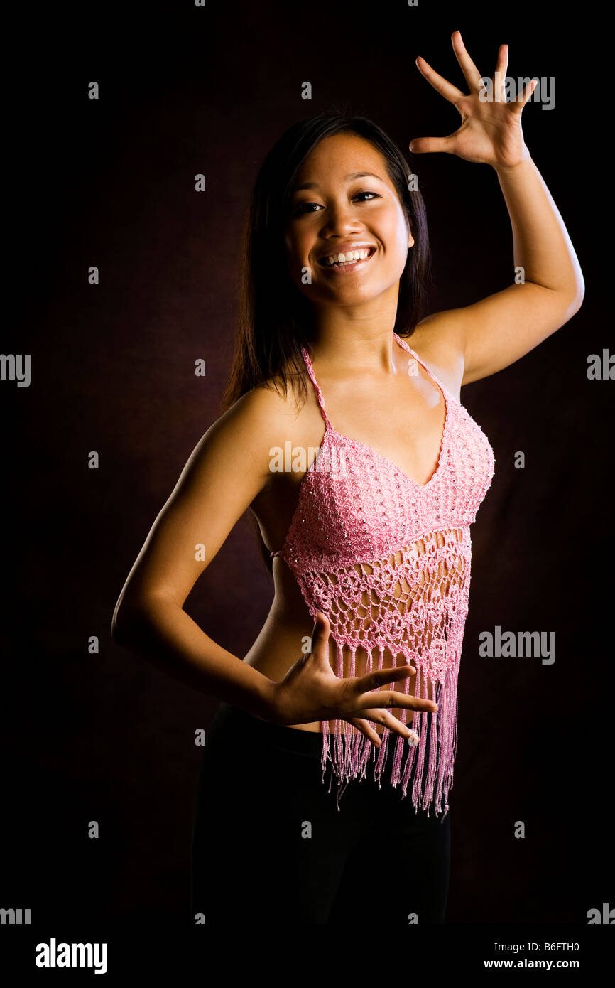 Female Asian contemporary dancer in studio Stock Photo - Alamy