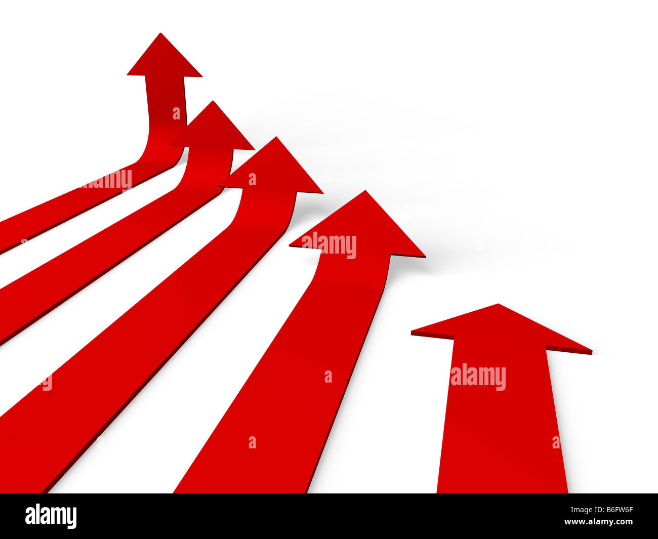 Row Red target with arrow on white Stock Photo - Alamy