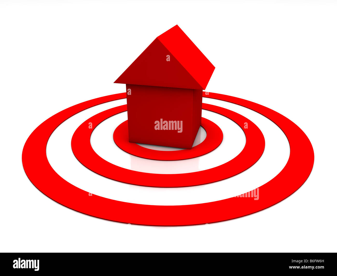 red home icon on white background Stock Photo - Alamy