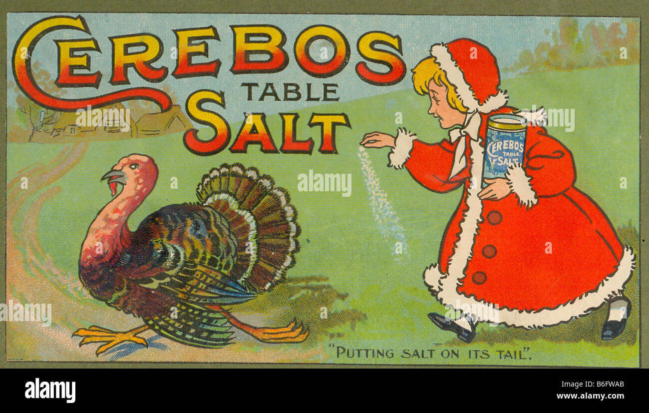 Advertising give away for Cerebos Salt Stock Photo - Alamy