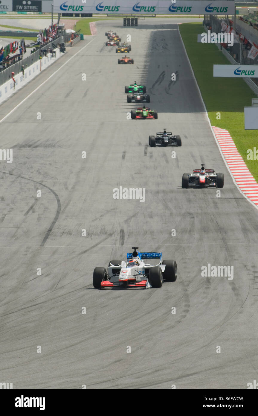 Teams racing at the start of feature race at A1GP World Cup of ...