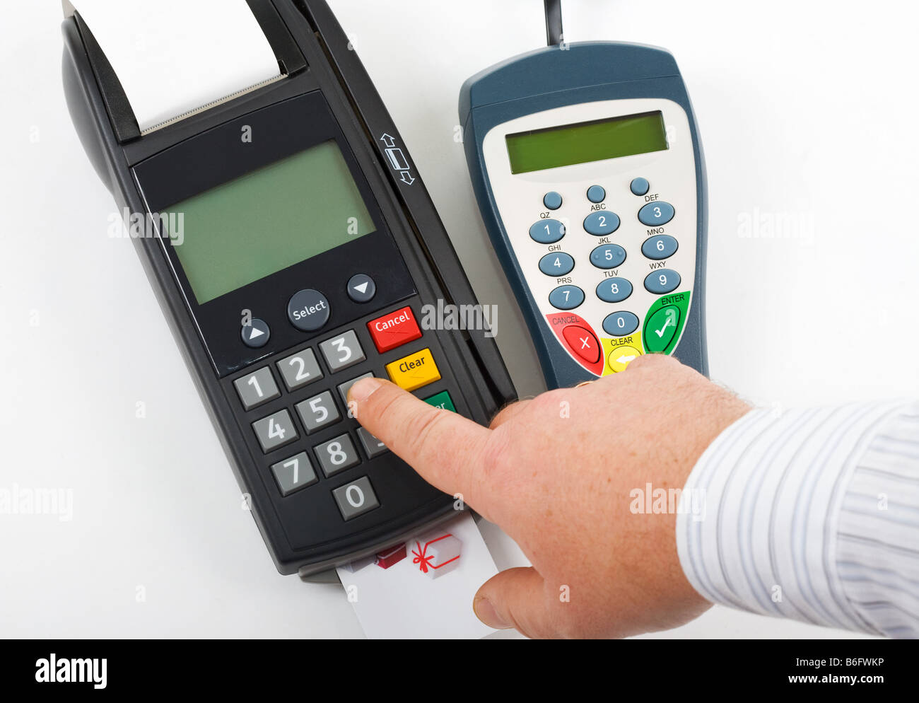Credit card terminal POS terminal for payment Stock Photo - Alamy