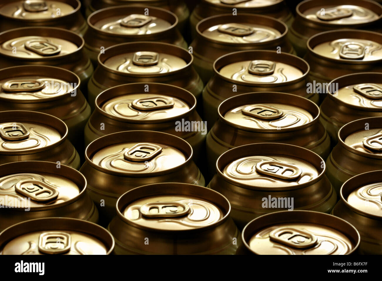 Lots of beer cans close up may be used as background Stock Photo - Alamy