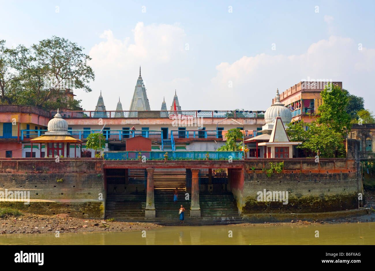 A temple on the banks of the River Hooghly, Kolkata, India Stock Photo ...