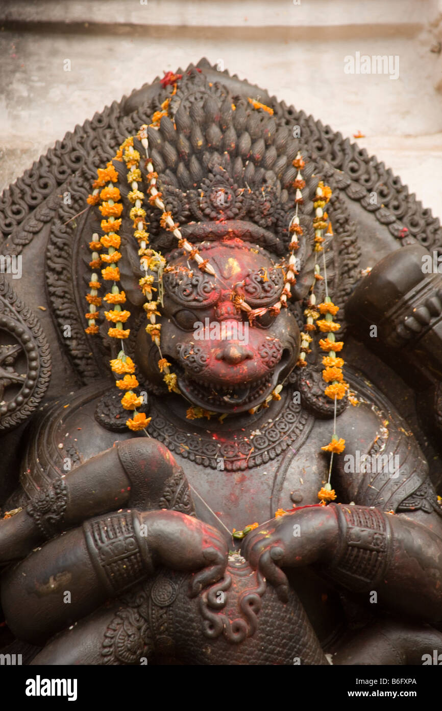 Bhairab statue outside the National Gallery in the Durbar Square of ...