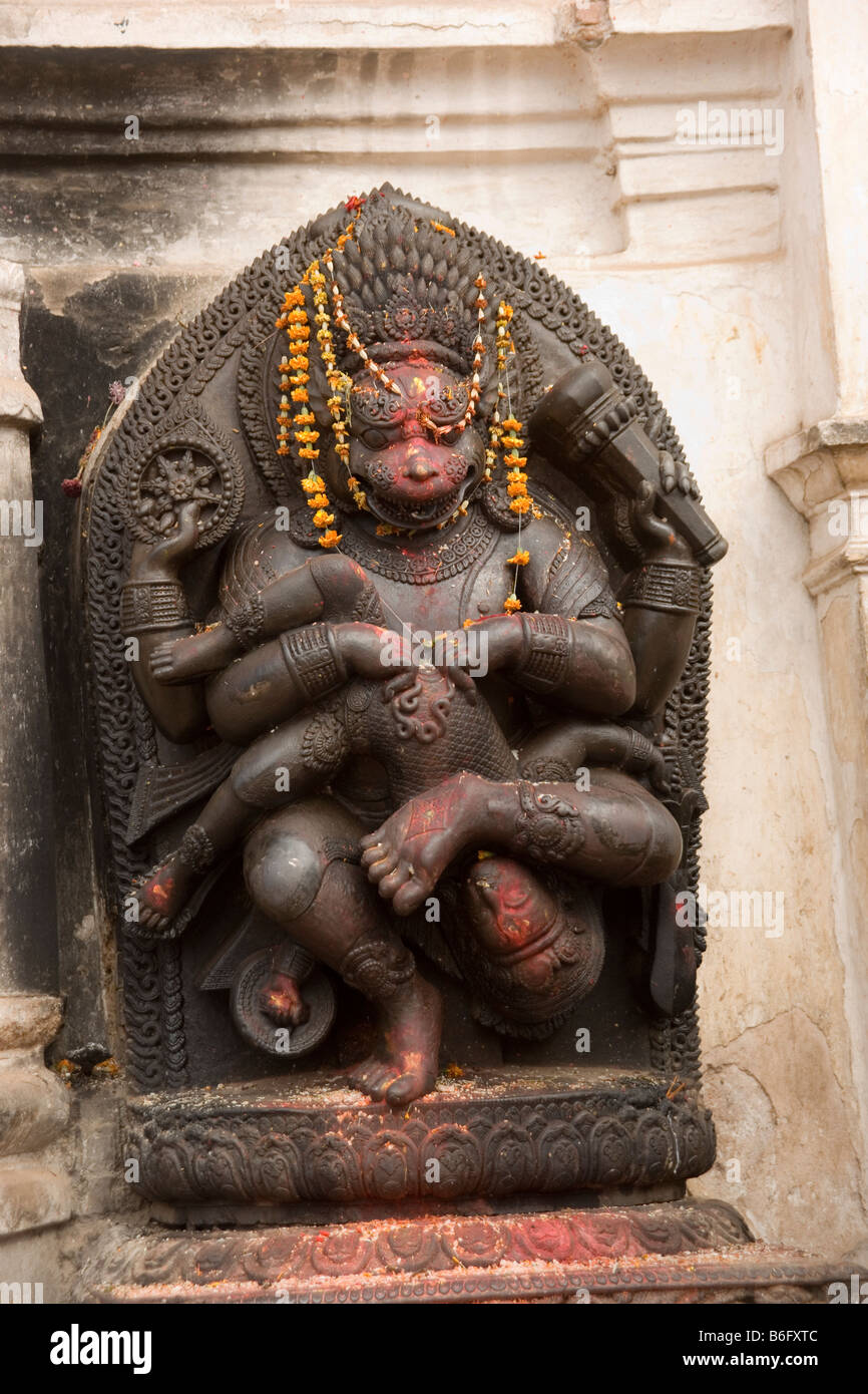 Bhairab statue outside the National Gallery in the Durbar Square of ...