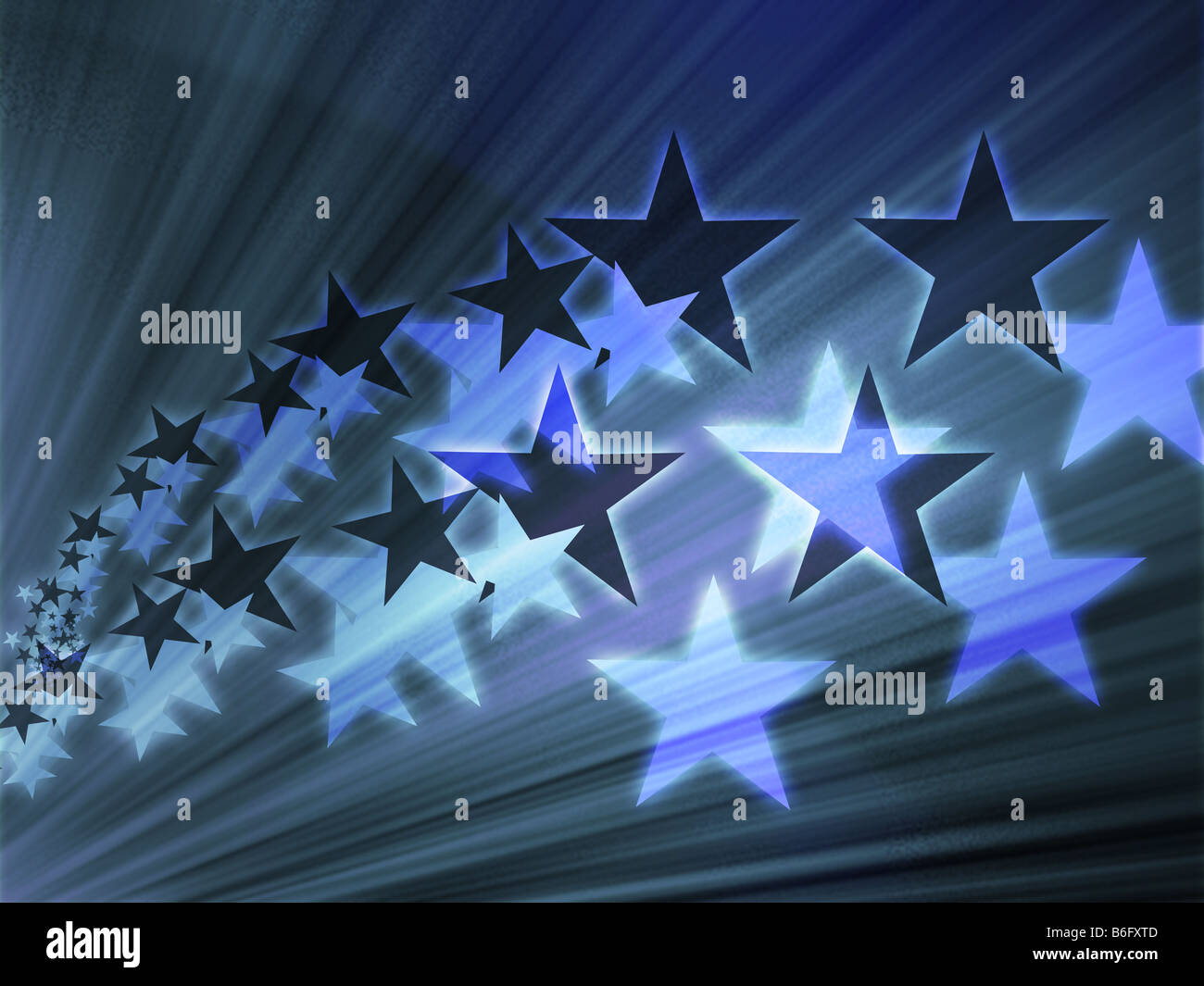 Abstract geometric wallpaper background of flying stars Stock Photo - Alamy