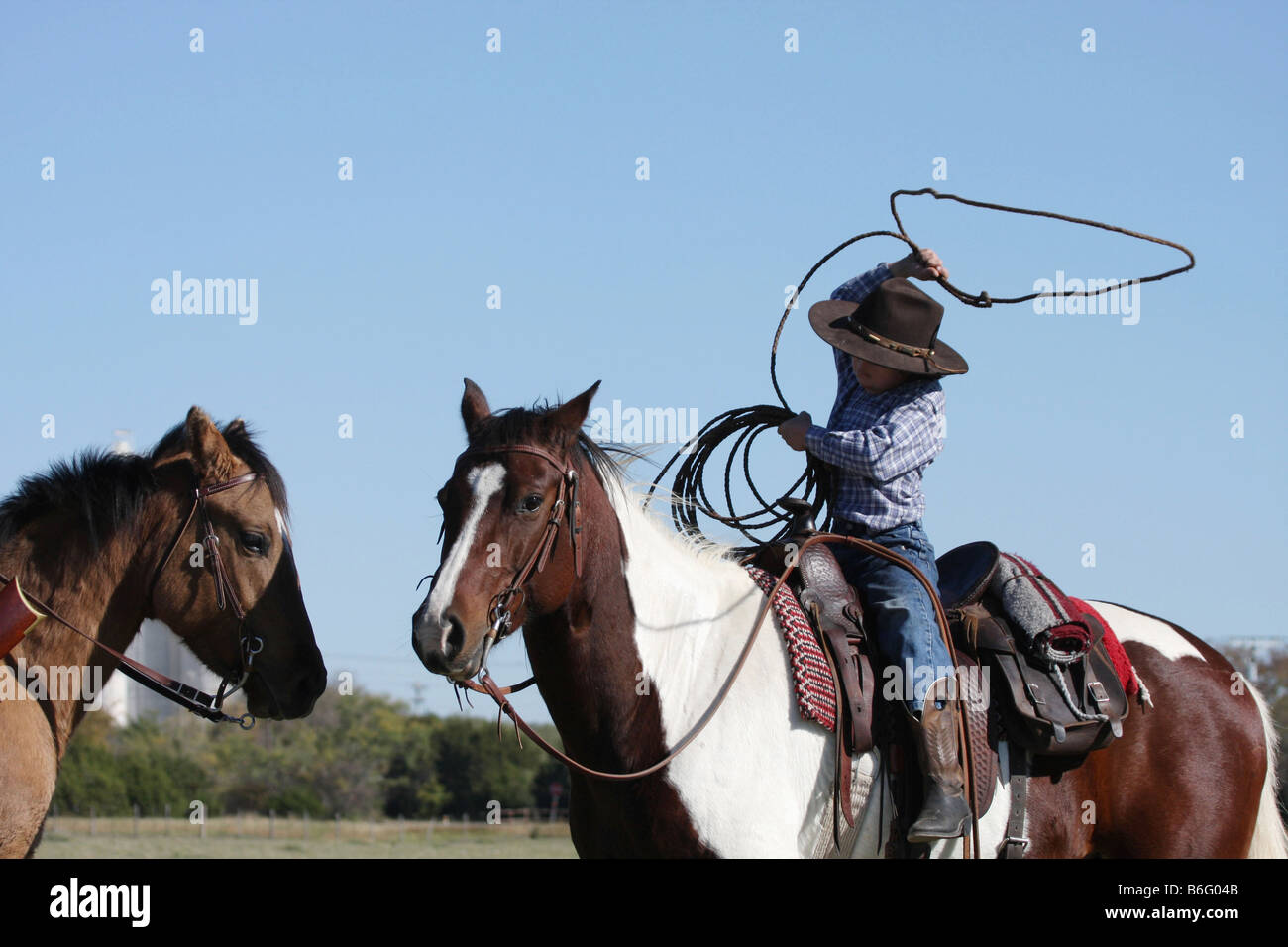 Cowboy throwing lasso hi-res stock photography and images - Alamy