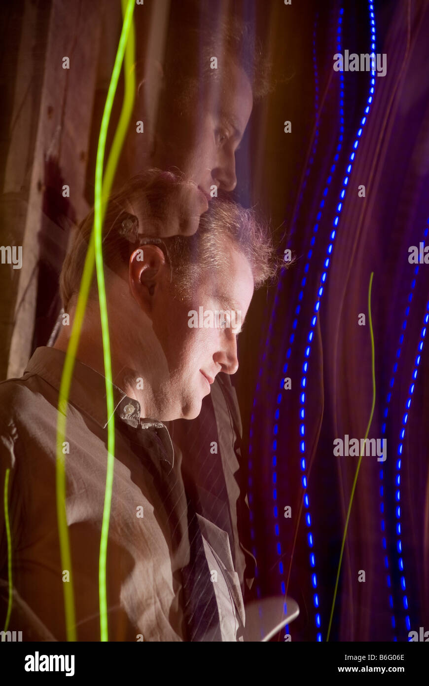 Young man playing bass Stock Photo - Alamy