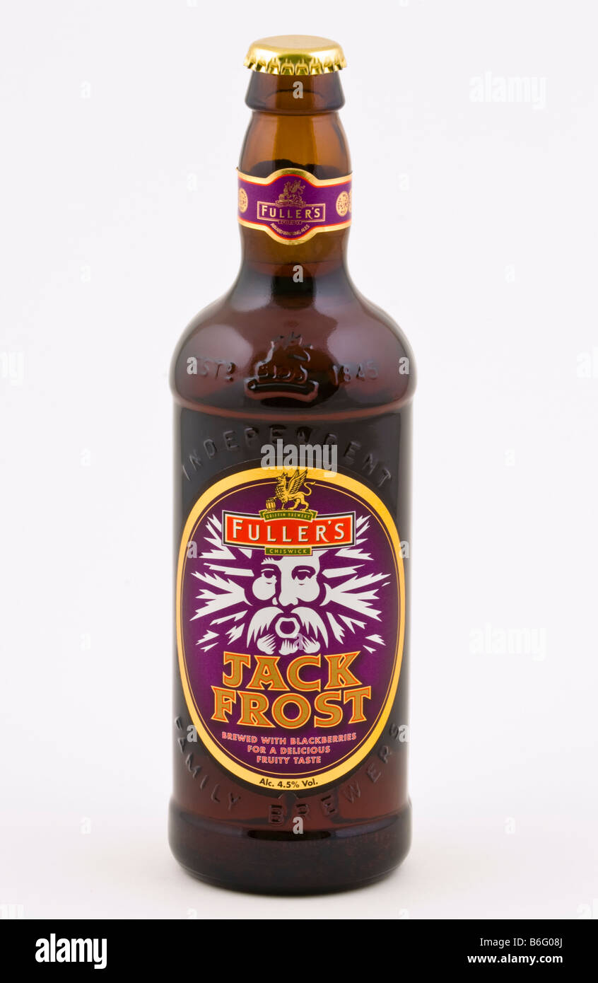 Bottle of Jack Frost beer brewed with blackberries at the Griffin ...