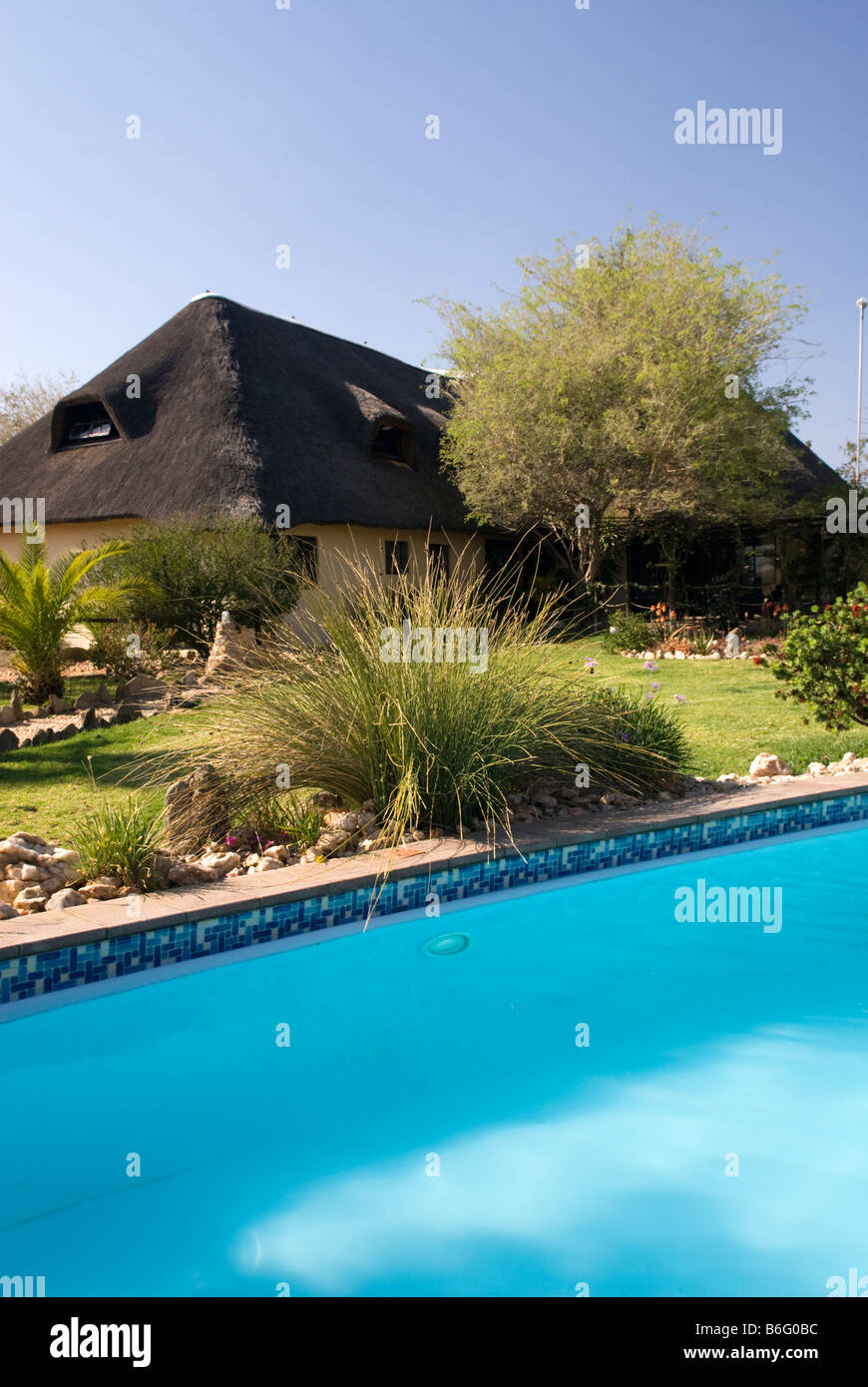 Swimming pool at Immanuel Lodge, Windhoek, Namibia Stock Photo - Alamy