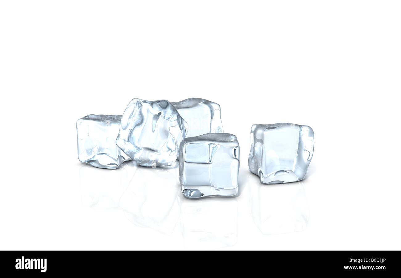 an ice cube on a glass surface Stock Photo - Alamy