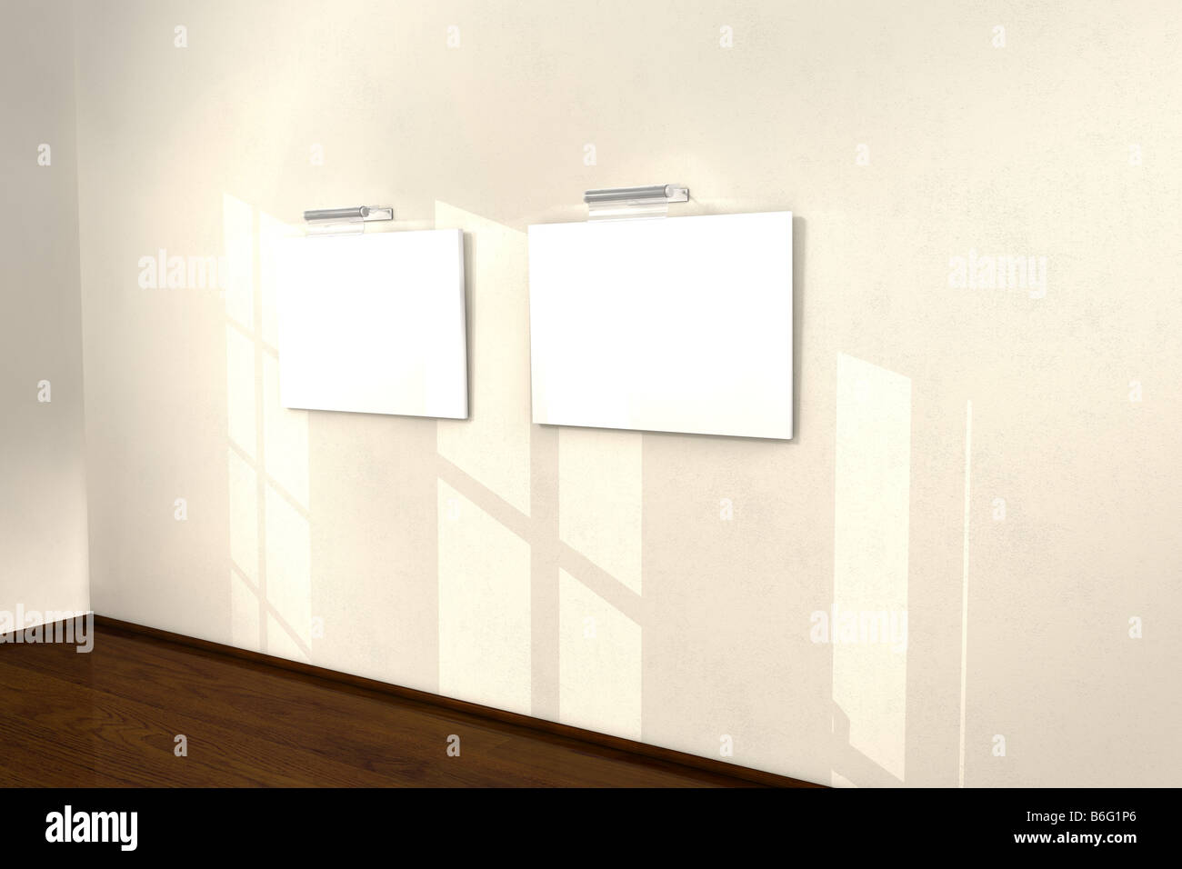 Museum Gallery blank on white background Stock Photo - Alamy