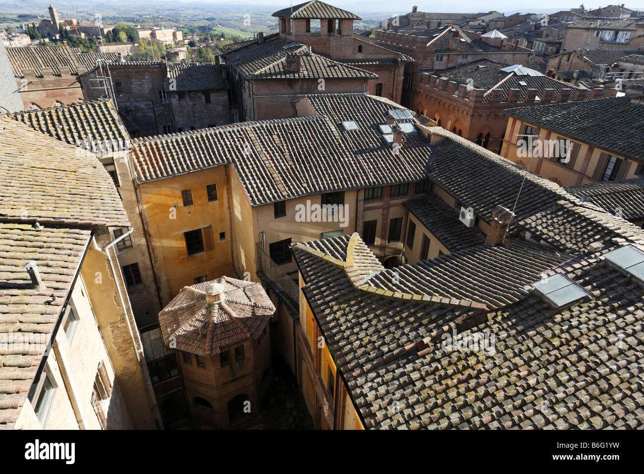 Rooftop Architecture Siena Tuscany Italy Stock Photo - Alamy