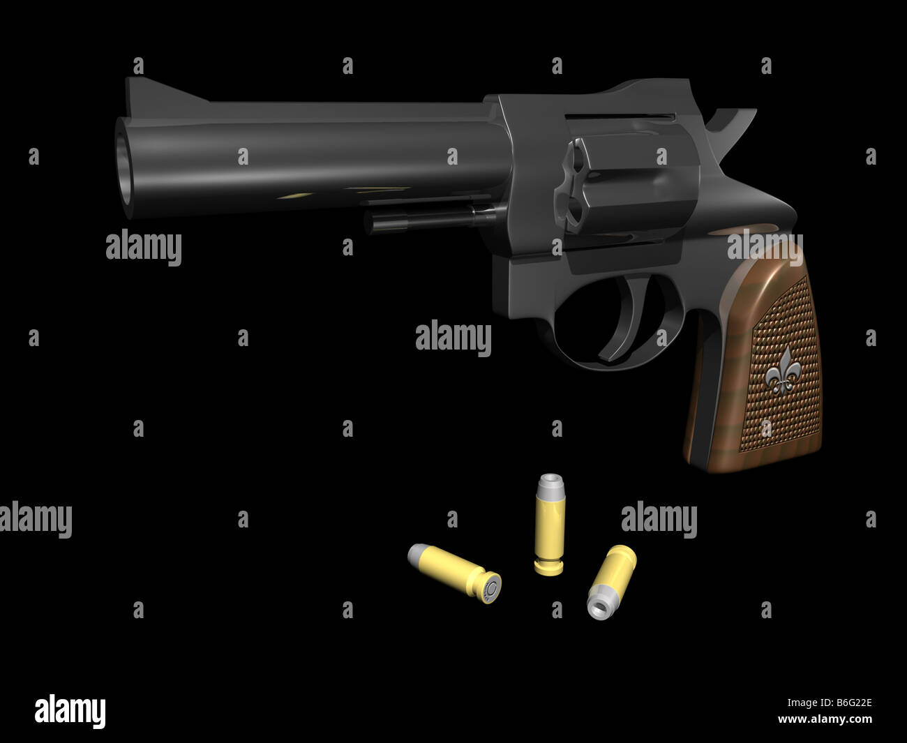 3d Hand Gun Stock Photo - Alamy