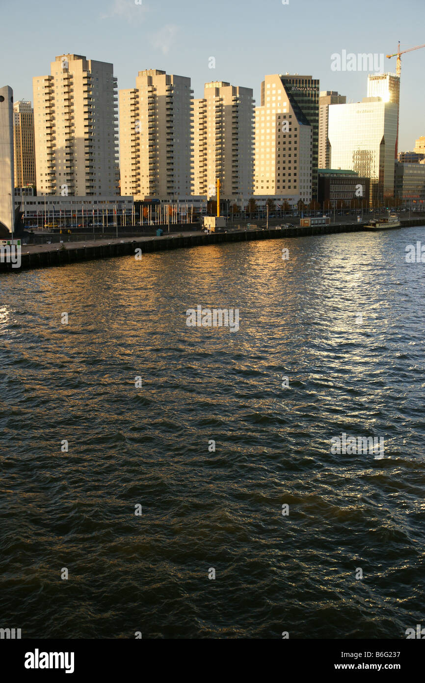 Boompjes apartment houses block buildings flats tall modern ...