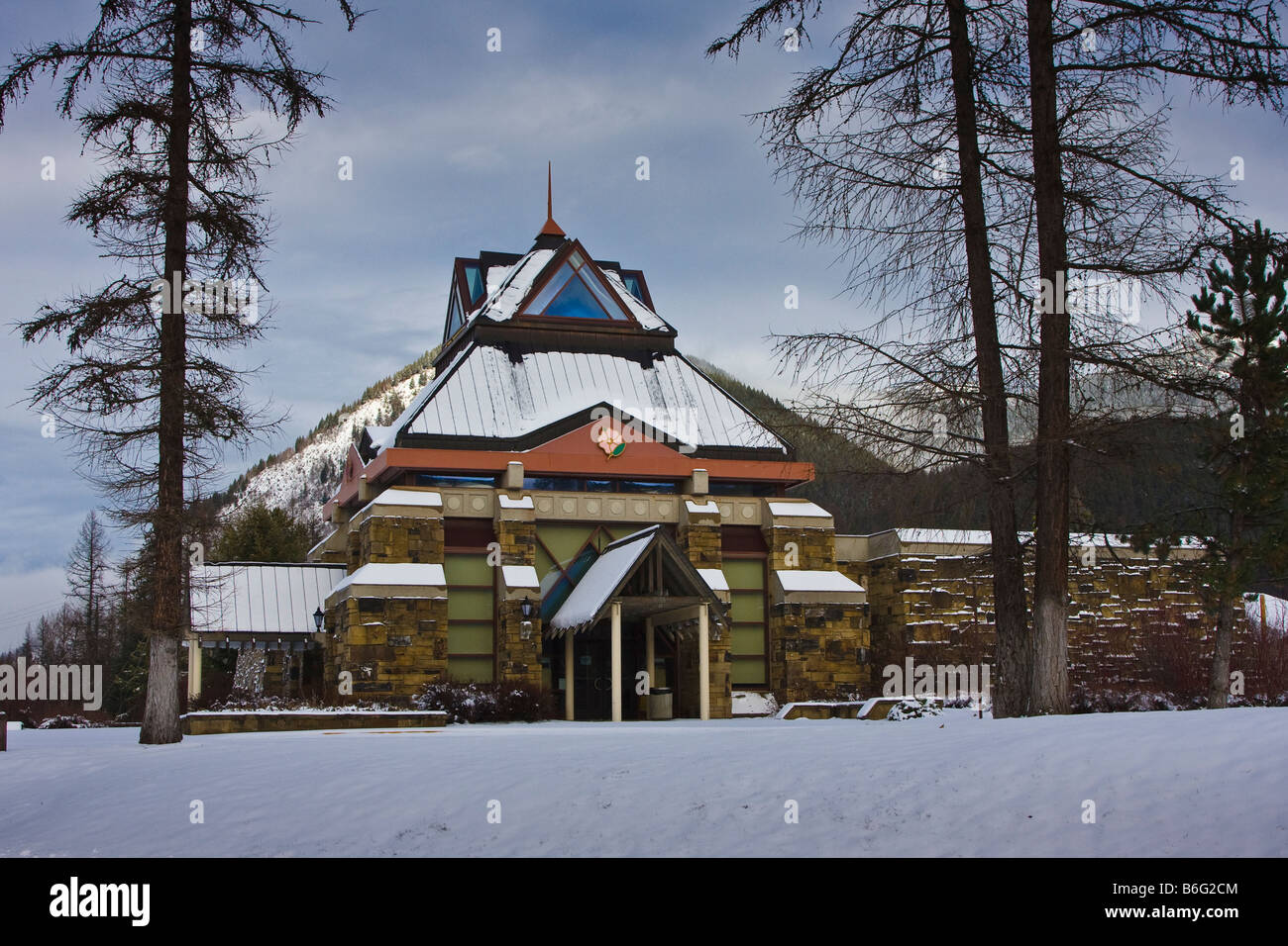 Apgar Visitor Center, Glacier National Park, Montana Stock Photo - Alamy