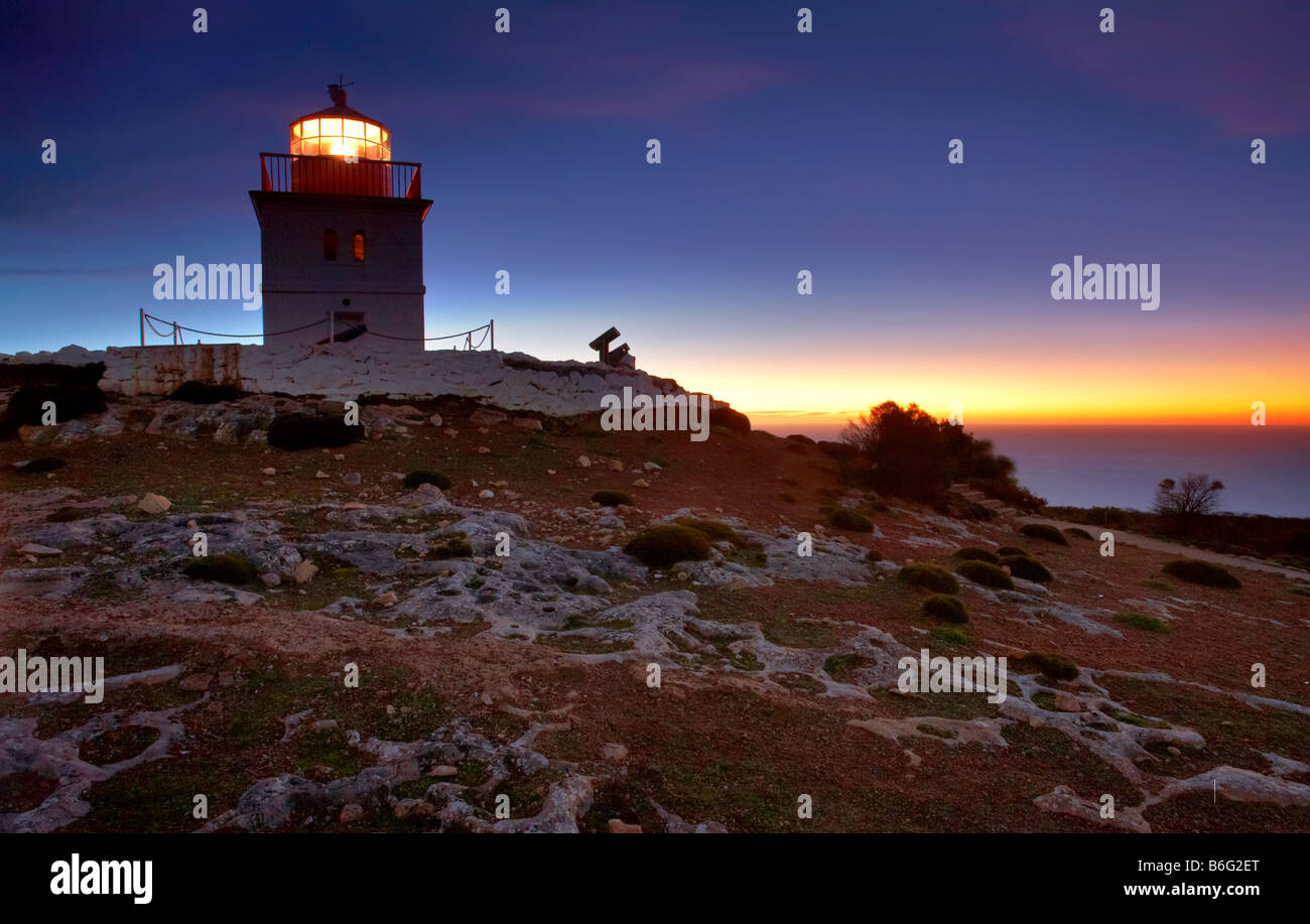Cape Borda Lighthouse Sunset Stock Photo - Alamy