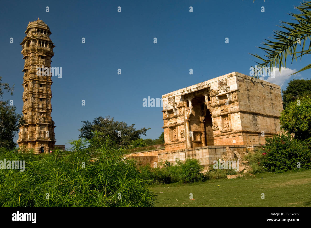 The Jaya Stambha - Tower of Victory. Fort Chittaurgarh. Rajasthan ...