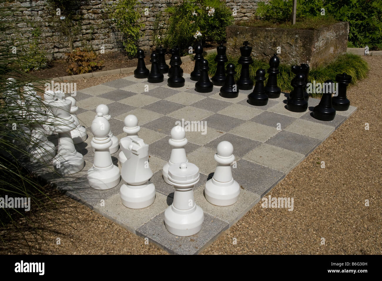 Outdoor Chess Set Stock Photo - Alamy