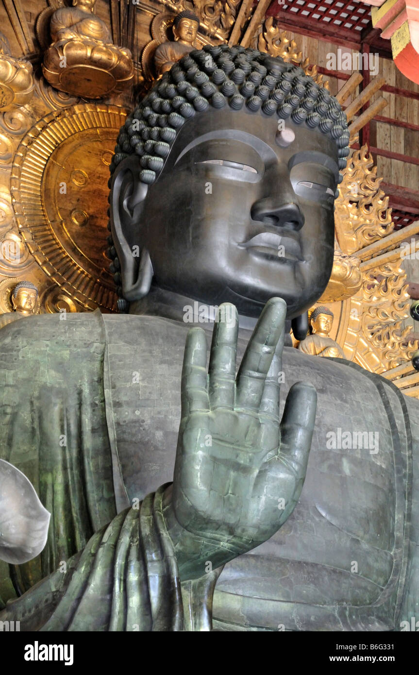 Great Buddha of Nara (Detail), Todaiji Temple, Nara, Japan Stock Photo ...