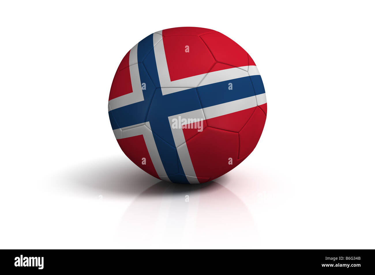 Soccer ball norway on white background Stock Photo - Alamy